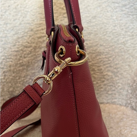 Coach | Bags | Coach Remi Pink Raspberry Colored Pebbled Leather ...